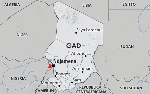 Mappa Africa Lago Ciad Ciad Atlante Guerre